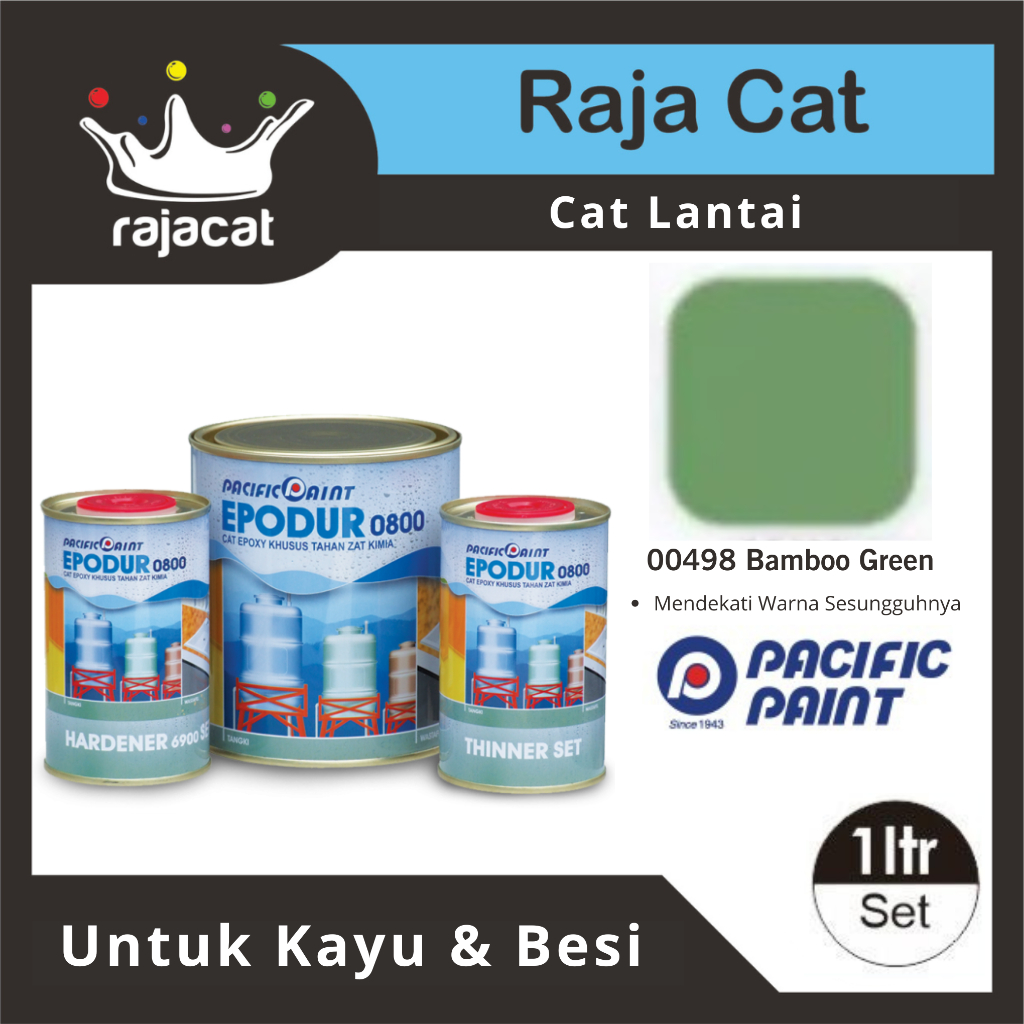 Jual Cat Lantai Epoxy EPODUR 1 LTR 00498 BAMBOO GREEN / SET - Cat ...