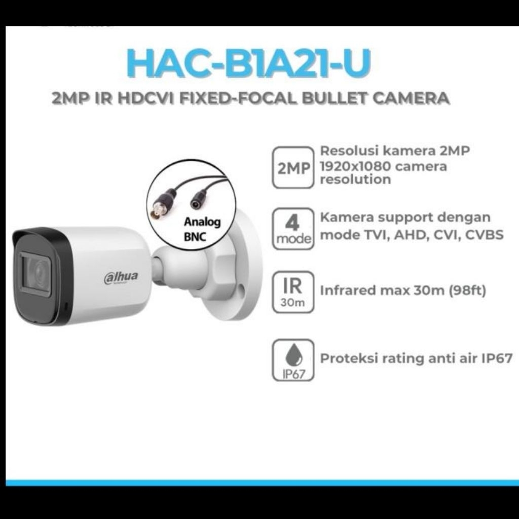 Jual CCTV DAHUA Cooper DH-HAC-B1A21-U 2MP Analog Full HD 1080P Lens ...