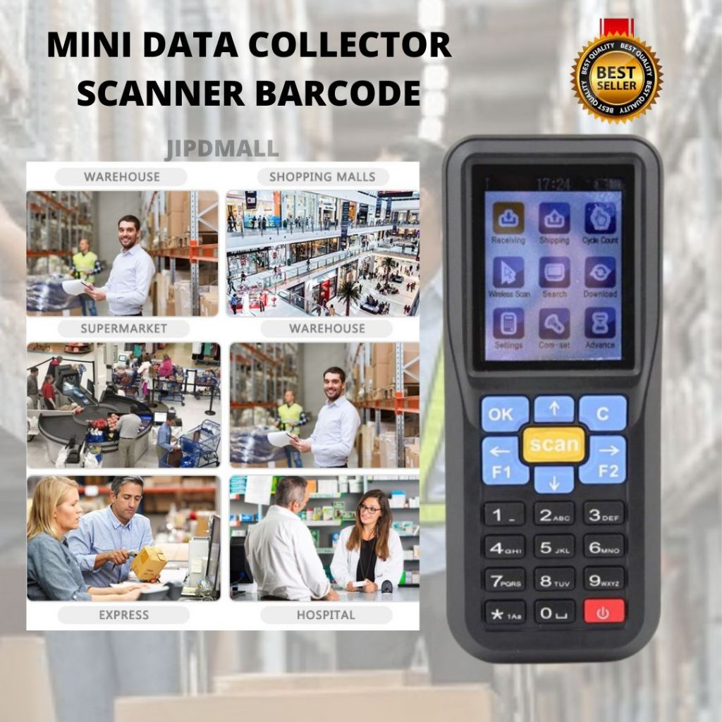 Jual JIPD Barcode Scanner Mini Data Collector Scanning Stock Barcode ...