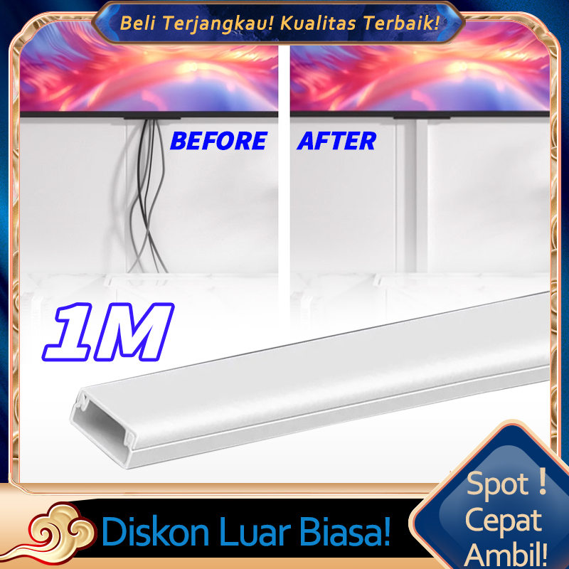 Jual 1 Meter Penutup Kabel Cable Duct Ducting PVS / Kabel Protektor ...