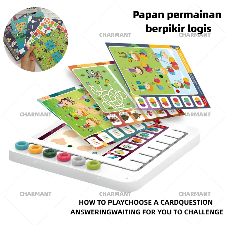 Jual CHARMANT Logic Game Preschool Educational Pad Toys for Kids / Boys ...