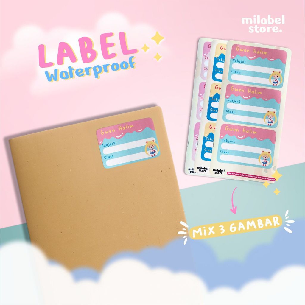 Jual MILABELSTORE - STIKER NAMA MATA PELAJARAN ANAK – CUSTOM LABEL BUKU ...