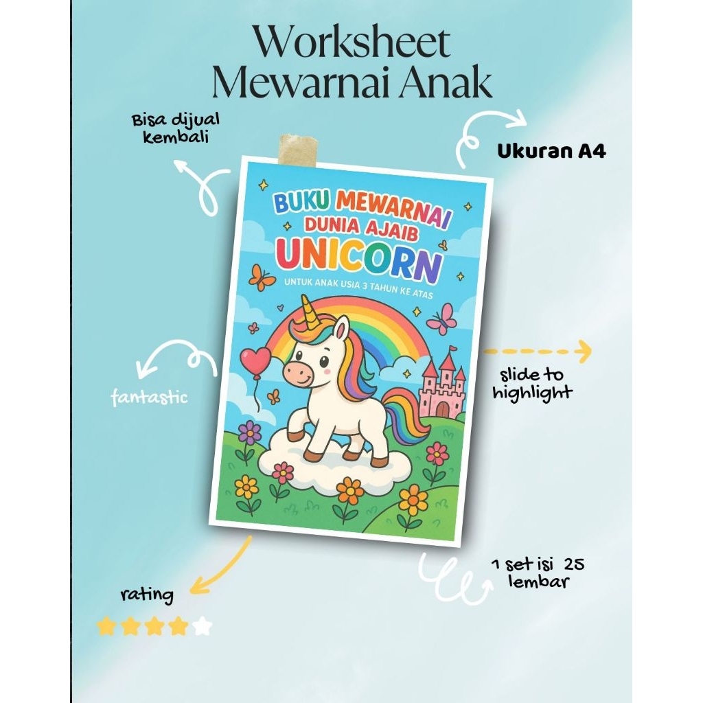 Jual Worksheet Mewarnai Anak Tema Unicron Ukuran A4 25 Lembar untuk ...