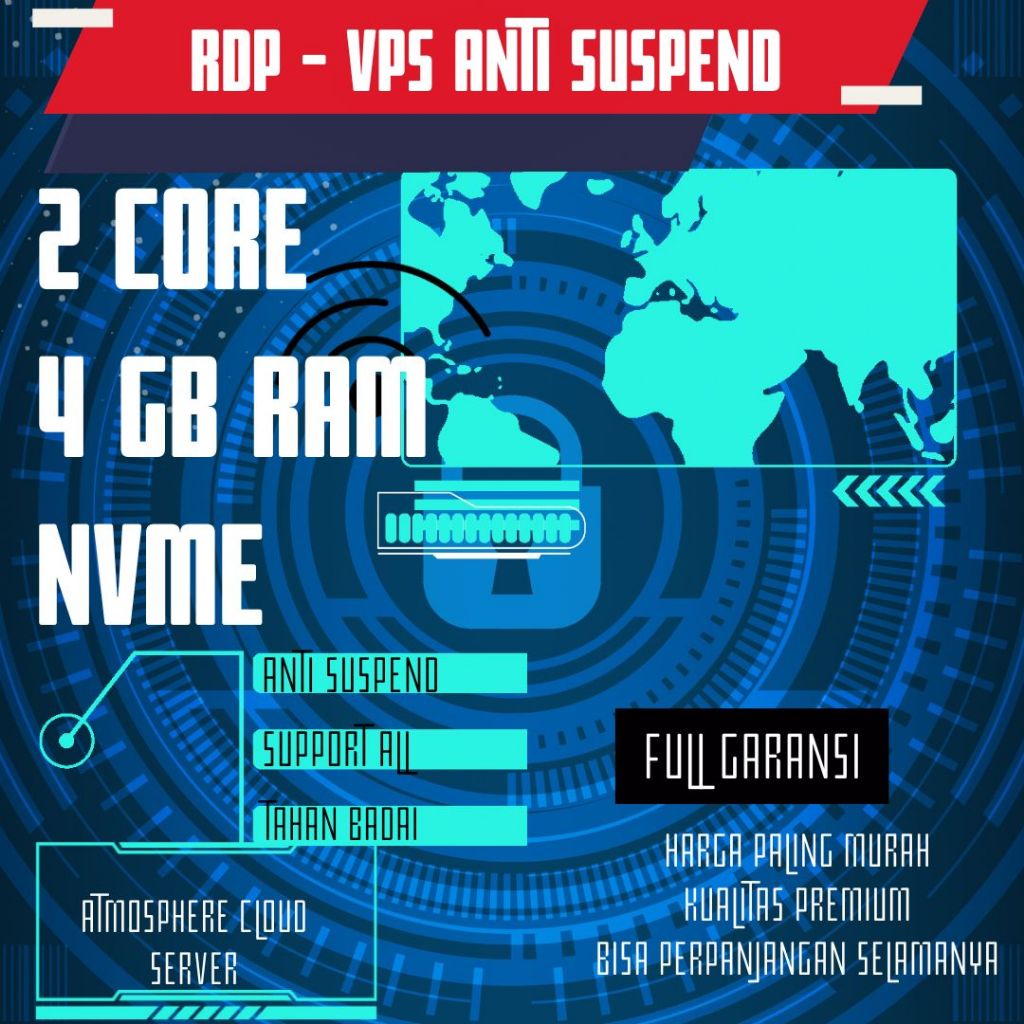 Jual RDP / VPS Ram 4GB 2 Core / 2 Vcpu Ram 4 GB Bulanan Mingguan Harian ...