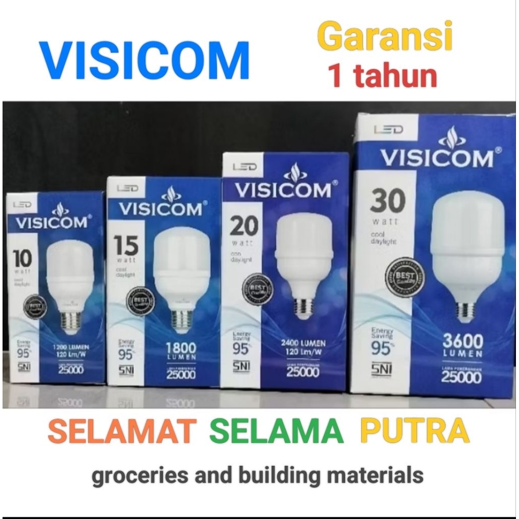 Jual Lampu Led Model Kapsul Merk Visicom Hemat Energi Cahaya Putih Terang. | Shopee Indonesia