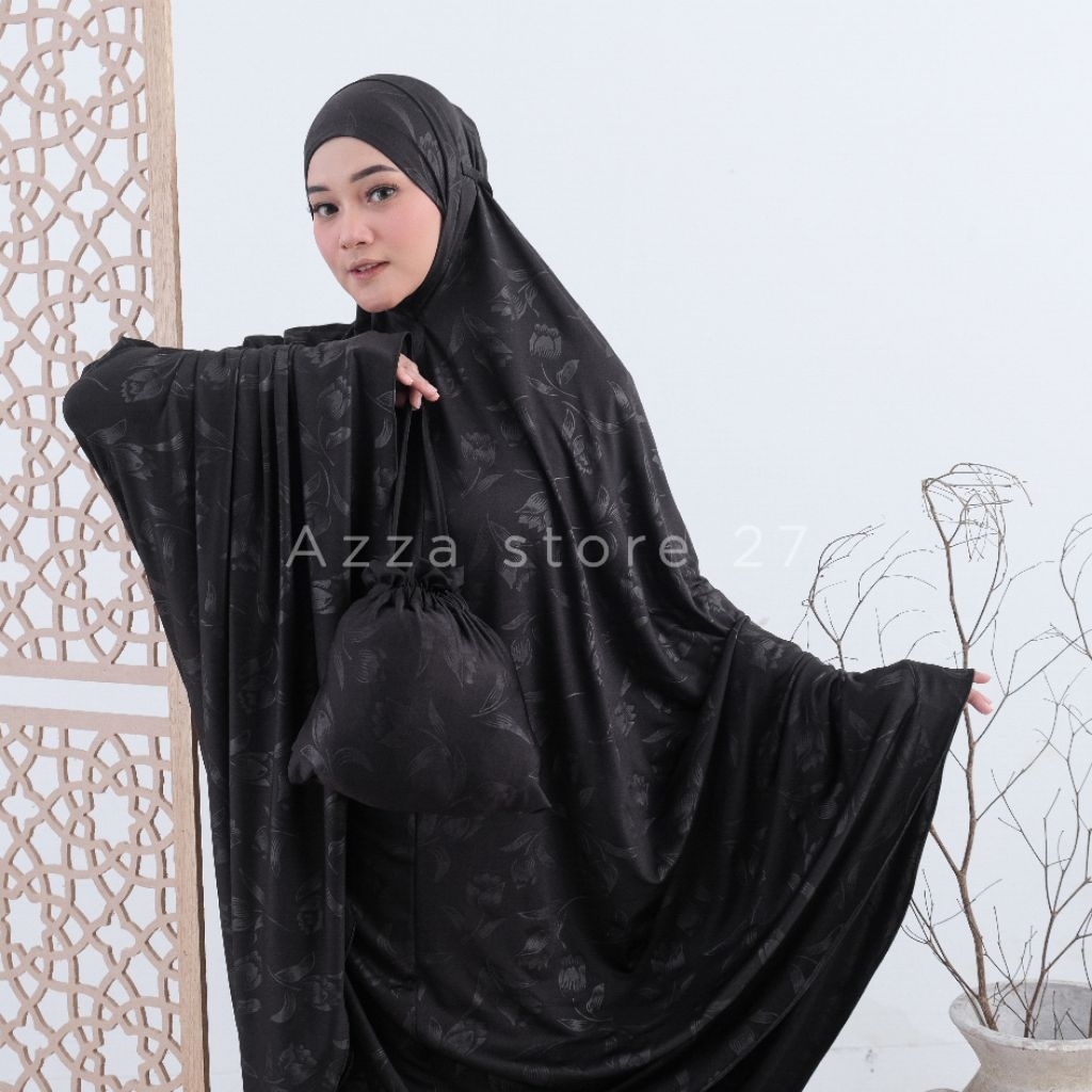 Jual Azza store27 - Mukena Dewasa Model Hijab Jersey Embos Menutup Dagu ...