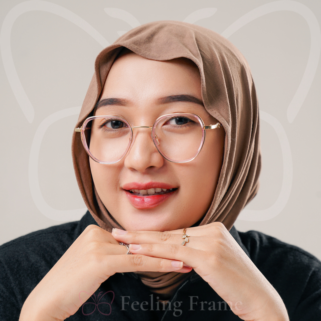 Jual FRAME KACAMATA BULAT HEXAGONAL PLASTIK MIX BESI RINGAN HEXA SERIES ...