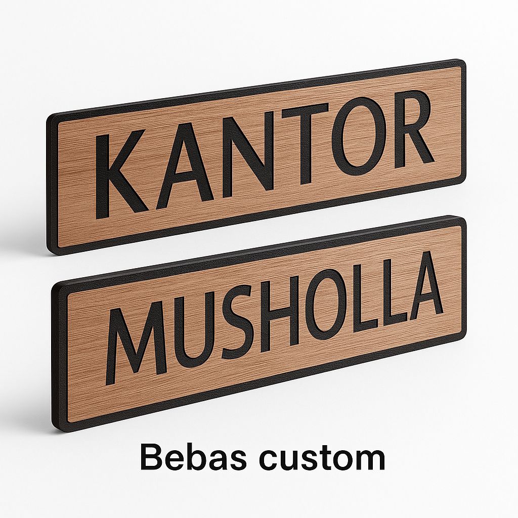 Jual Papan Nama Ruangan Kayu Custom | Plakat Kayu Mushola Toilet ...