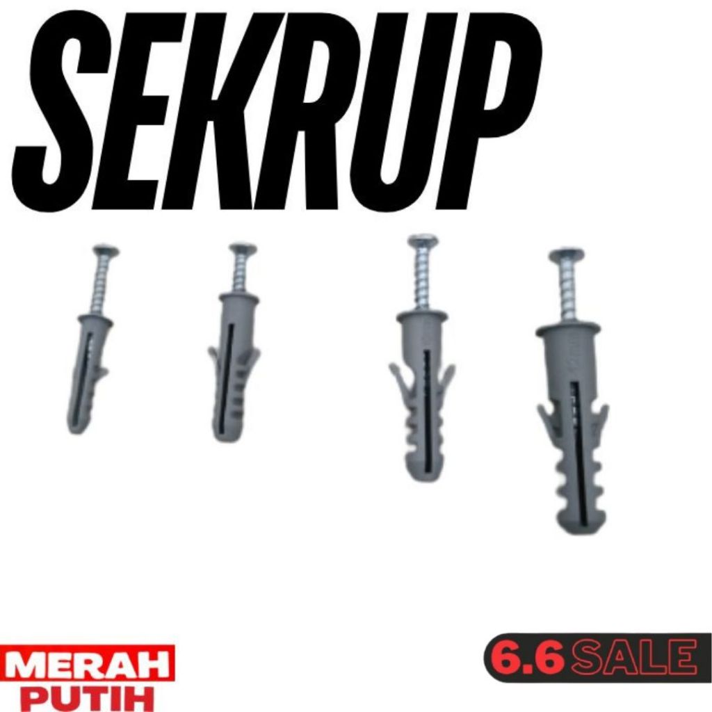 Jual Pengait Sekrup Bor Tembok Baut S6 S8 S10 S12 Expander | Shopee Indonesia