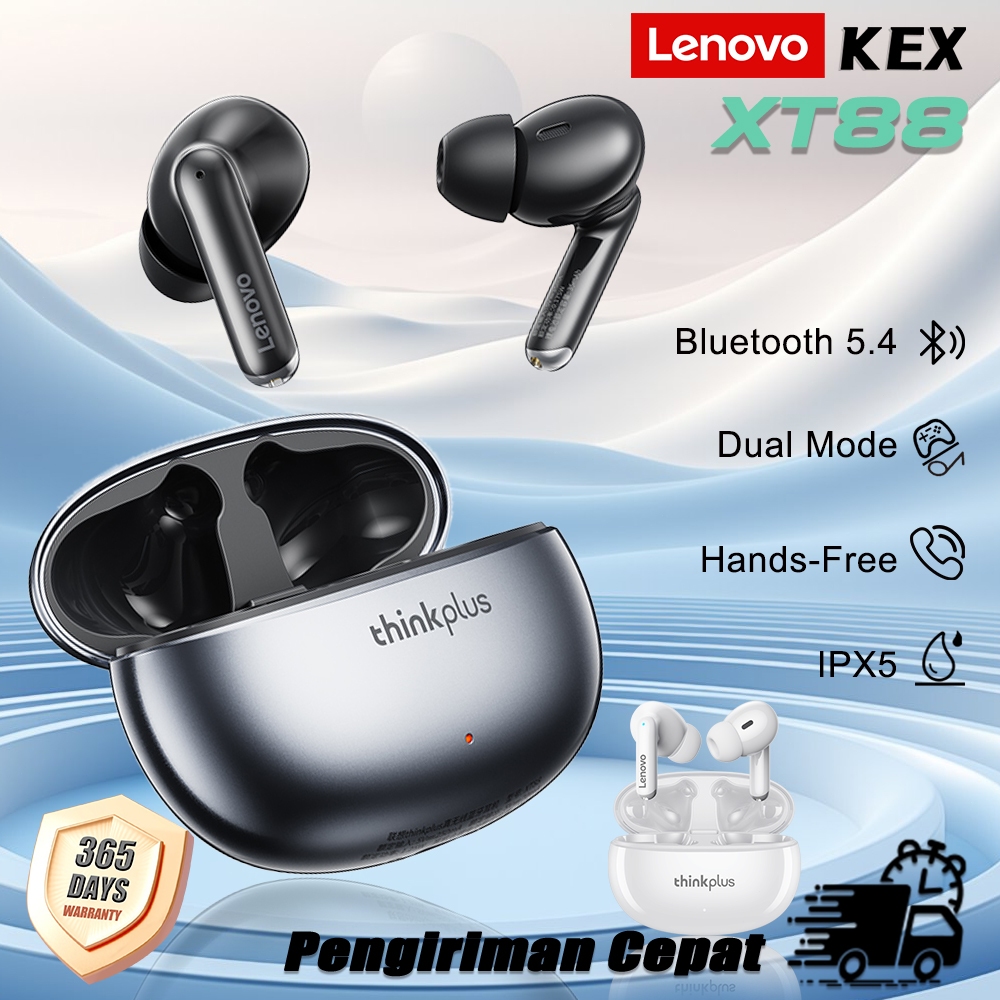 Jual Lenovo Thinkplus XT88 Headset Bluetooth 5.3 TWS HiFi Bass Earphone ...