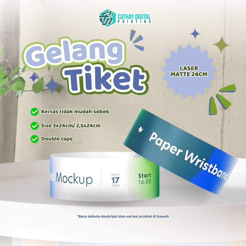 Jual [LASER MATTE] Gelang Tiket Acara / Gelang Event / Gelang Wahana ...