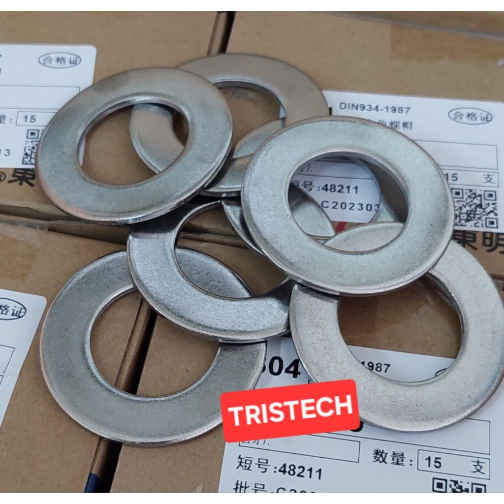 Jual ring plat stainless m18 ss304 sus 304 anti karat washer plate flat ...