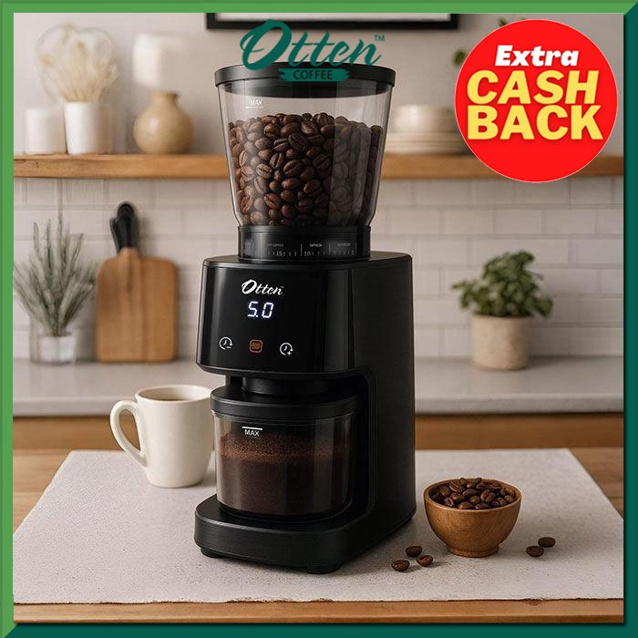 Jual Otten Caffizio - Digital Electric Coffee Grinder Stainless Burr | Mesin Penggiling Kopi ...