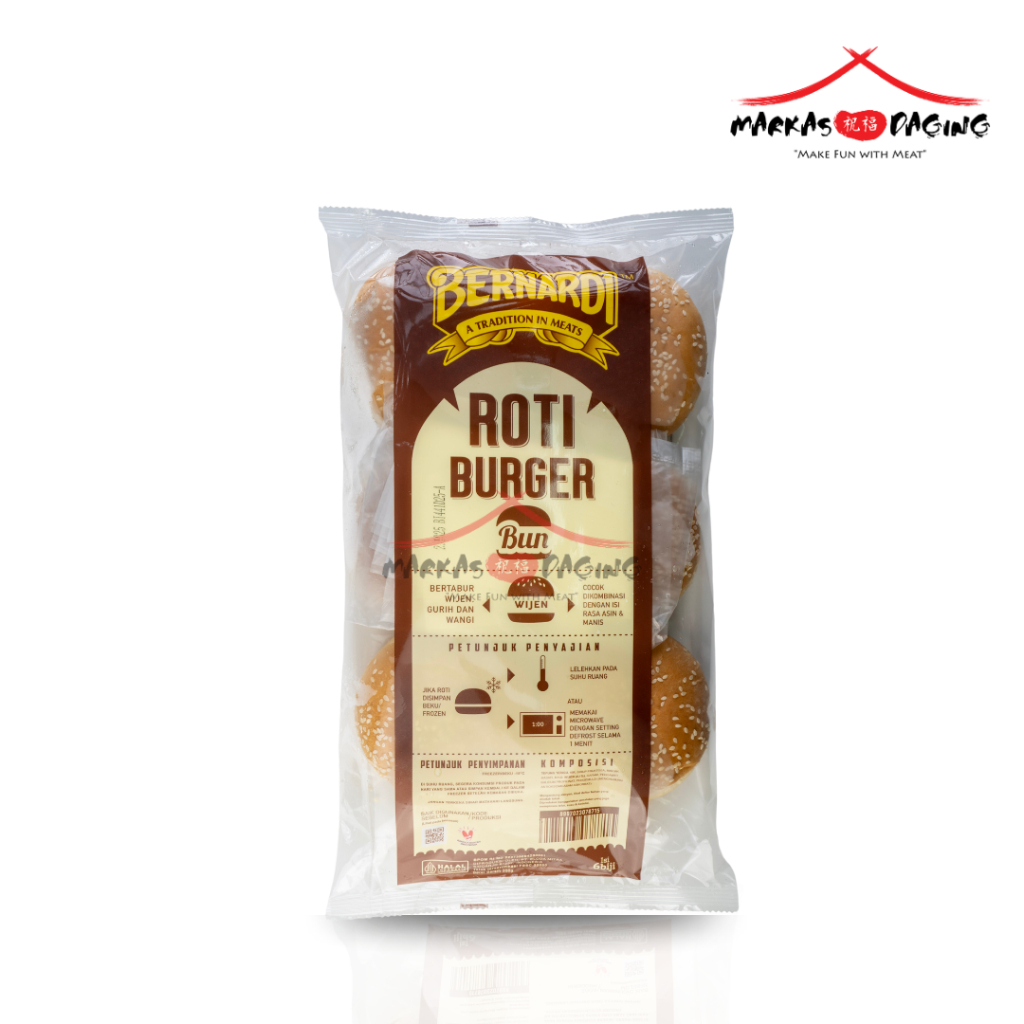 Jual Roti Burger Wijen BERNARDI 6 Pcs - Roti Burger Berkualitas dengan ...