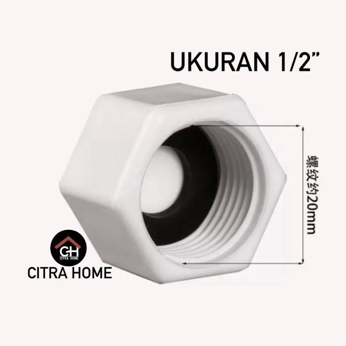 Jual Dop Drat Dalam PPR Putih 1/2inch & 3/4inch | Shopee Indonesia