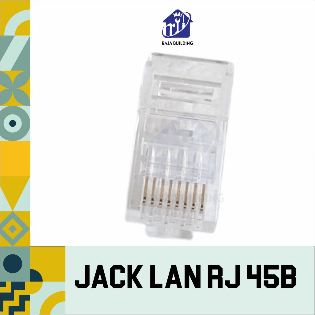 Jual JACK LAN RJ 45 B/RJ45 CONNECTOR/KONEKTOR JARINGAN ETHERNET ...