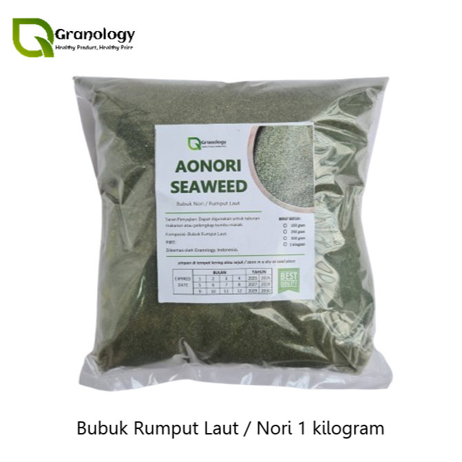 Jual Bubuk Nori Rumput Laut / Aonori / Seaweed Powder (1 killogram) by Granology | Shopee Indonesia