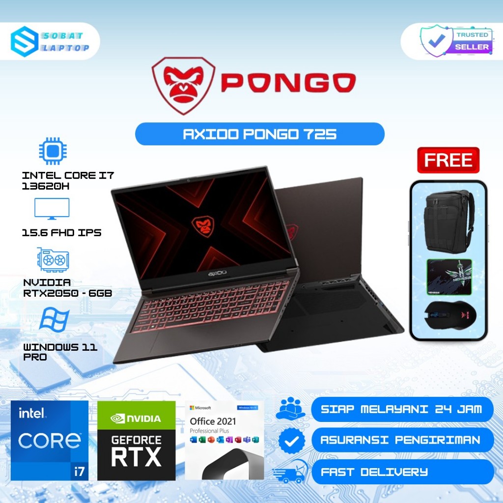 Jual Laptop Gaming Axioo Pongo 725 Intel Core i7 12650H 32GB 1TB Nvidia ...