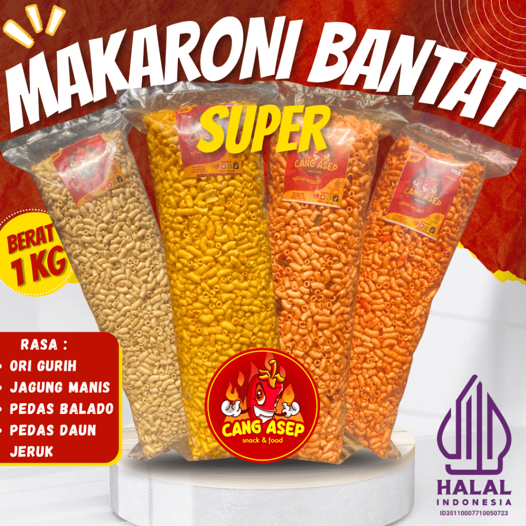 Jual Makaroni Bantat Pipa Super 1Kg - Makanan ringan cemilan kripik ...