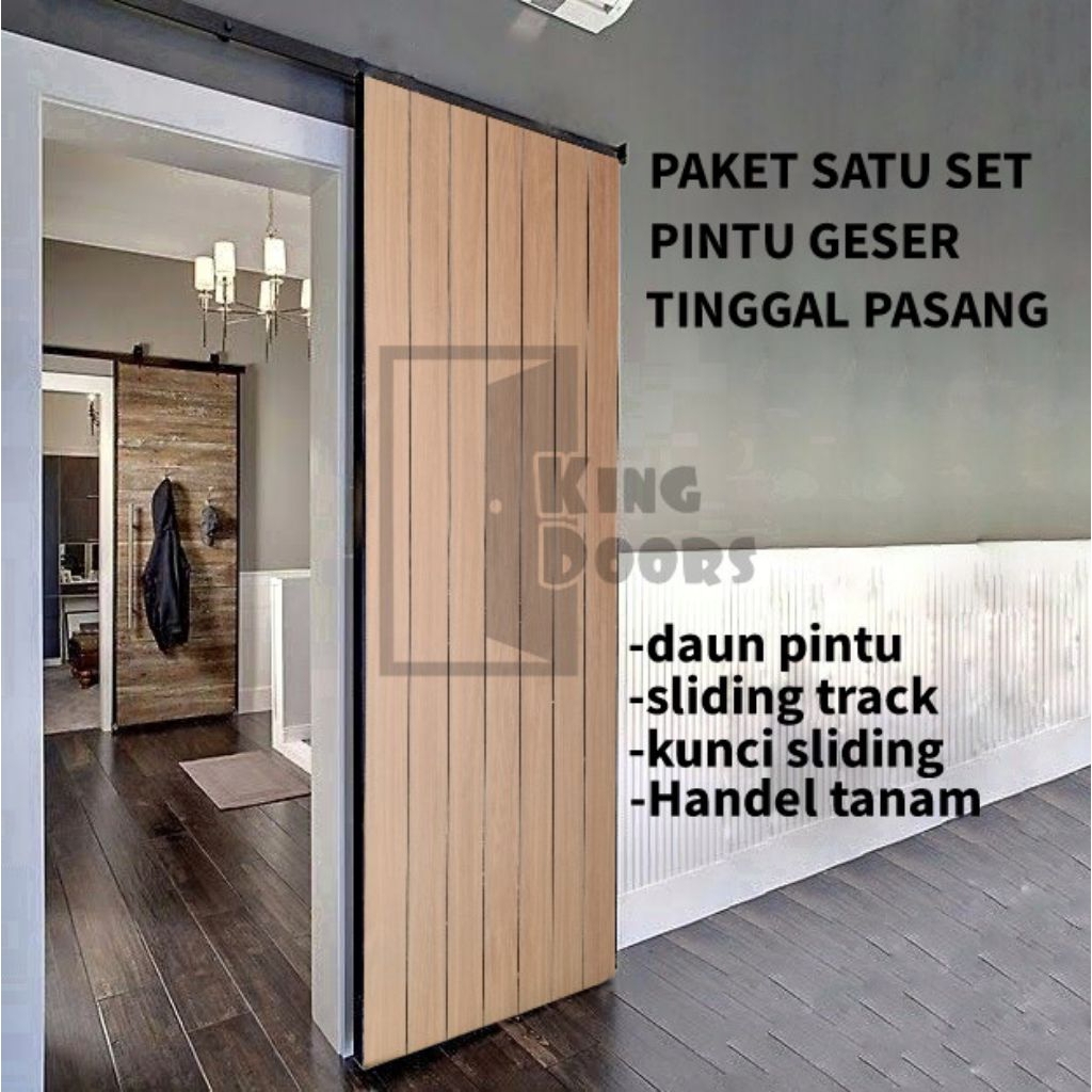 Jual pintu kamar geser minimalis | satu set pintu sliding tinggal ...