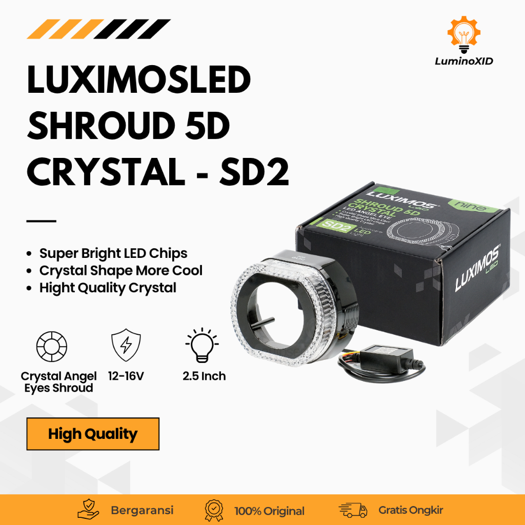 Jual Shroud BMW 2.5 Inch Biled Crystal Angel Eyes 5D Ballast Senja App ...