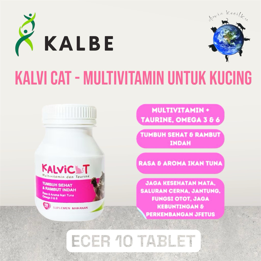 Jual Kalvicat Kalbe Tablet Multivitamin Imunitas Mineral Vitamin Bulu ...