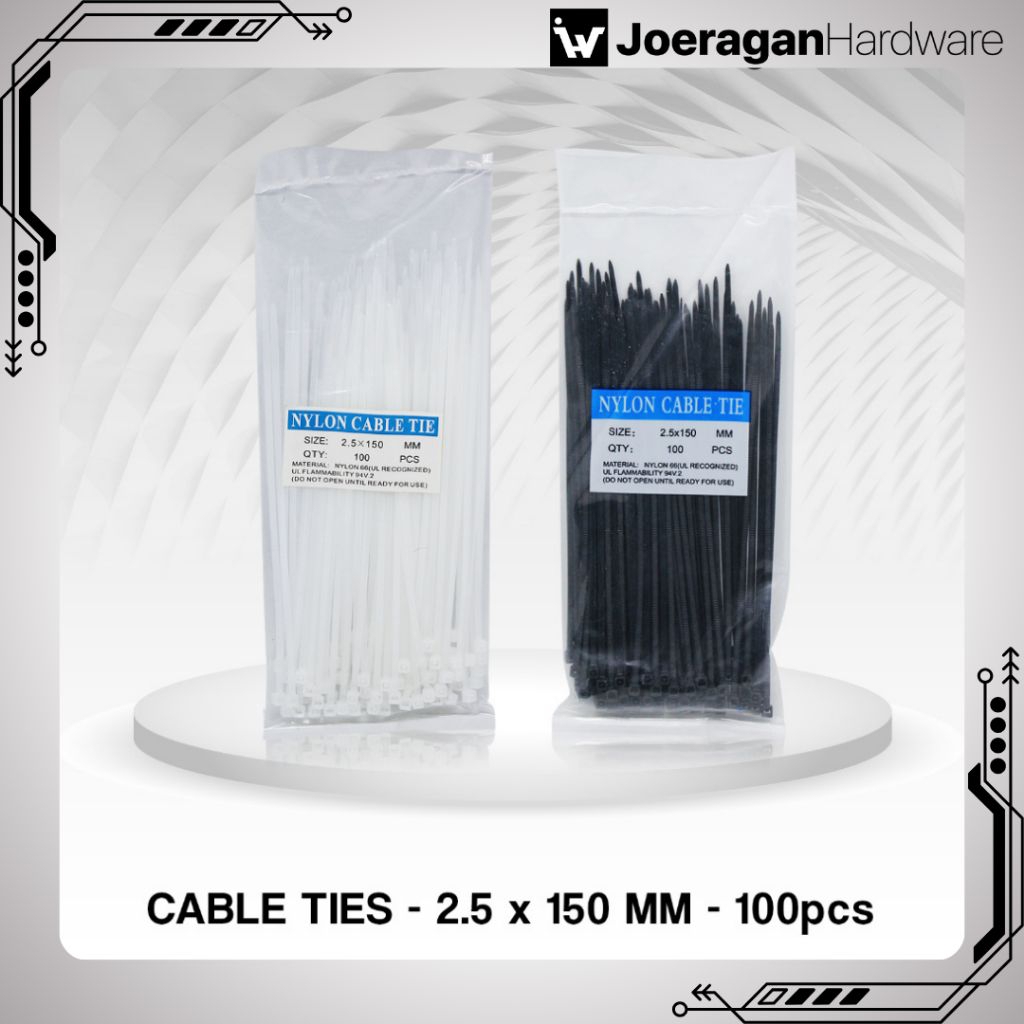 Jual Kabel Ties 2.5x150mm isi 100pcs Nylon Cable Tie 15cm Insulock Tis 15 cm 2.5 x 150 mm ...