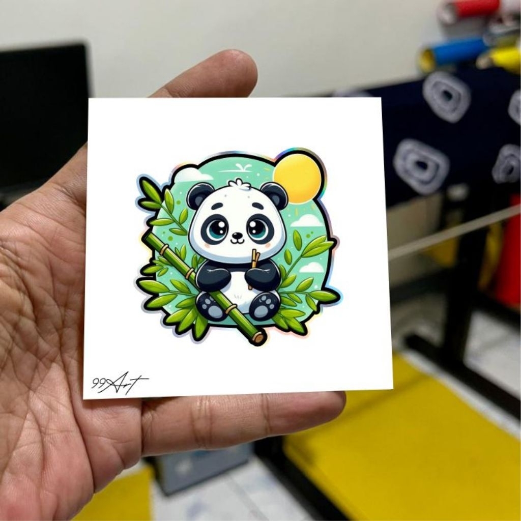 Jual stiker panda imut, panda, stiker lucu, stiker reflektive nyala dan ...