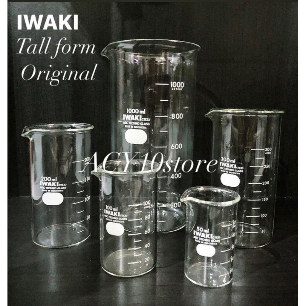 Jual IWAKI Beaker Glass, Tall Form | Shopee Indonesia