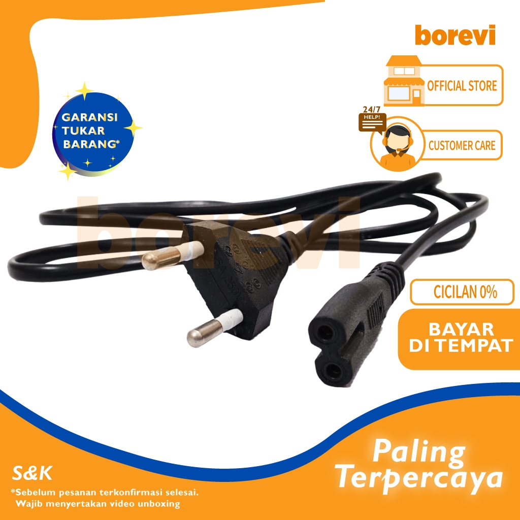 Jual Kabel Power Printer Laptop Komputer Colokan 2 Mata 3 Mata | Shopee ...