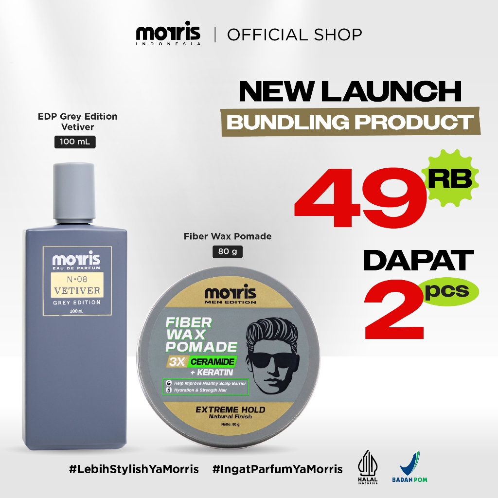 Jual Morris Men’s Grooming Set | Morris Perfume Grey Edition 100ml ...