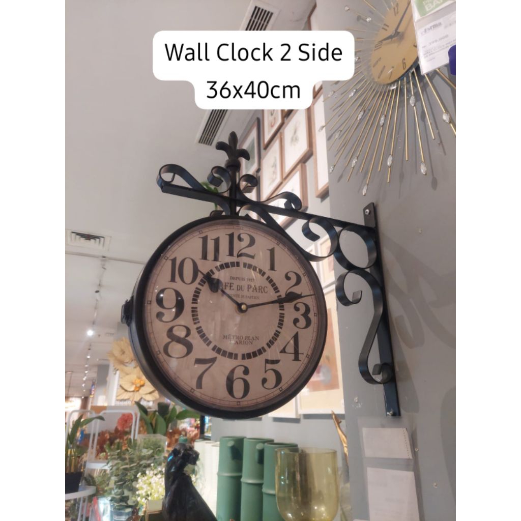 Jual Informa jam dinding 2 sisi wall decore set dengan jam | Shopee ...