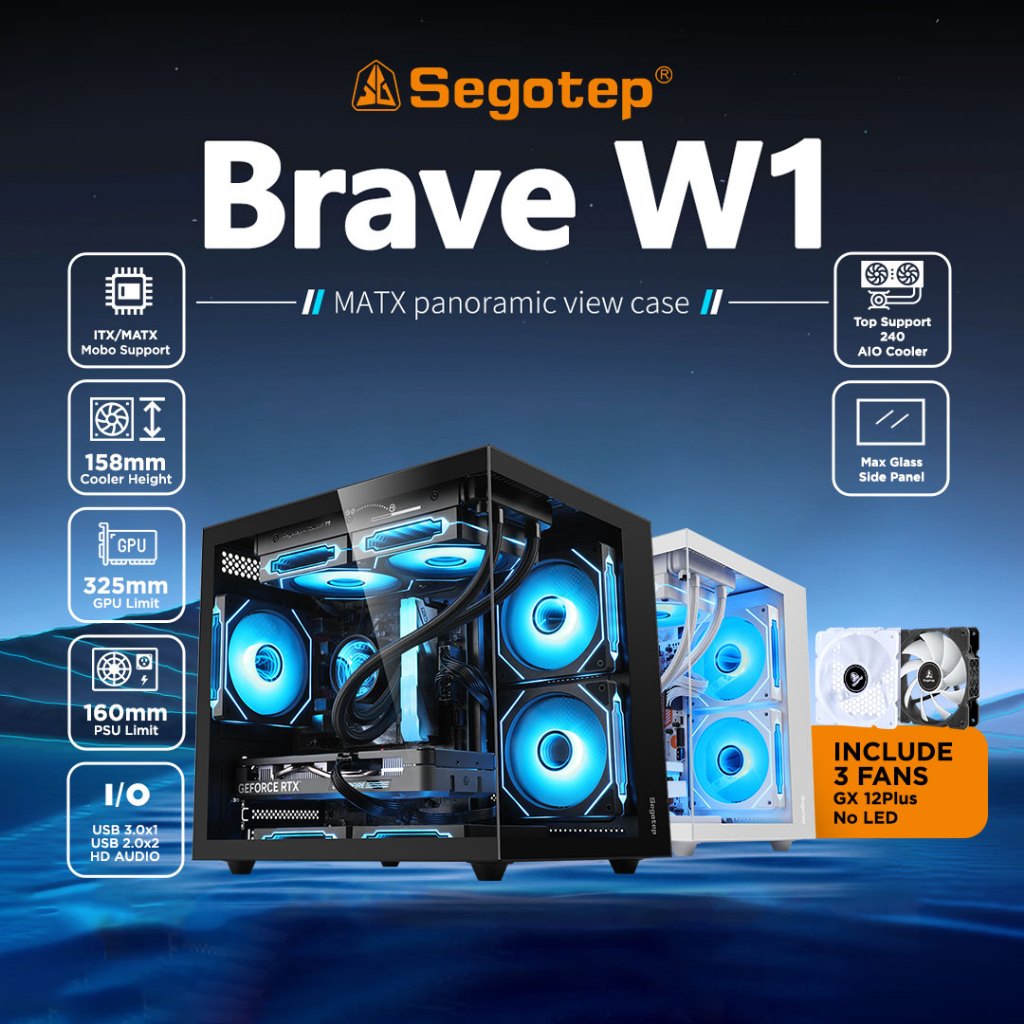 Jual SEGOTEP BRAVE W1 (M-ATX Budget PC Case) | Shopee Indonesia