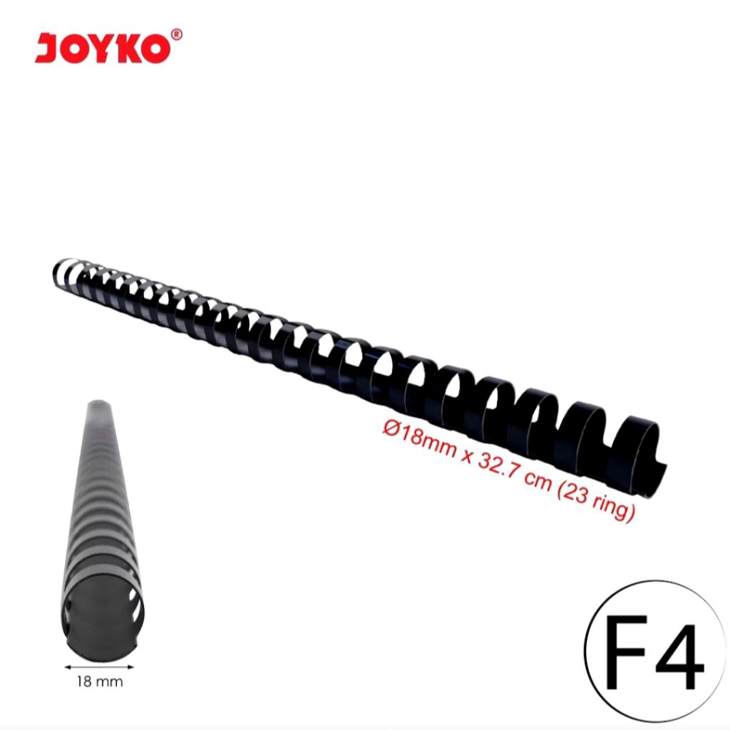 Jual Joyko RPC-23-18 | Binding Ring Plastic Comb 18mm | Spiral Jilid ...