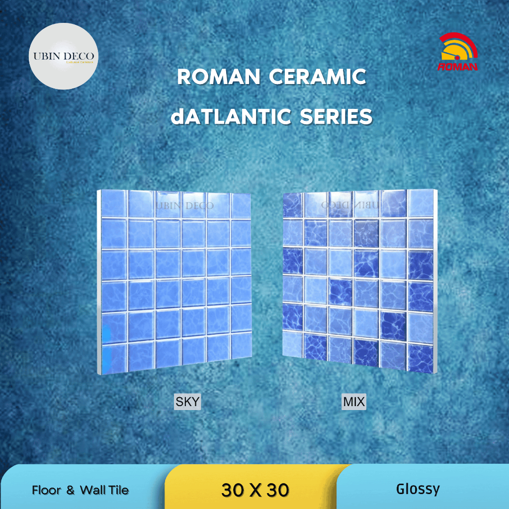 Jual Roman Keramik Precut dATLANTIC 30 x 30 cm (PER Dus/Box) | Shopee ...