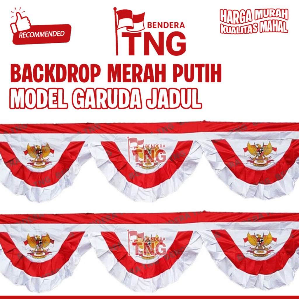 Jual Background bendera merah putih indonesia backdrop sablon garuda ...