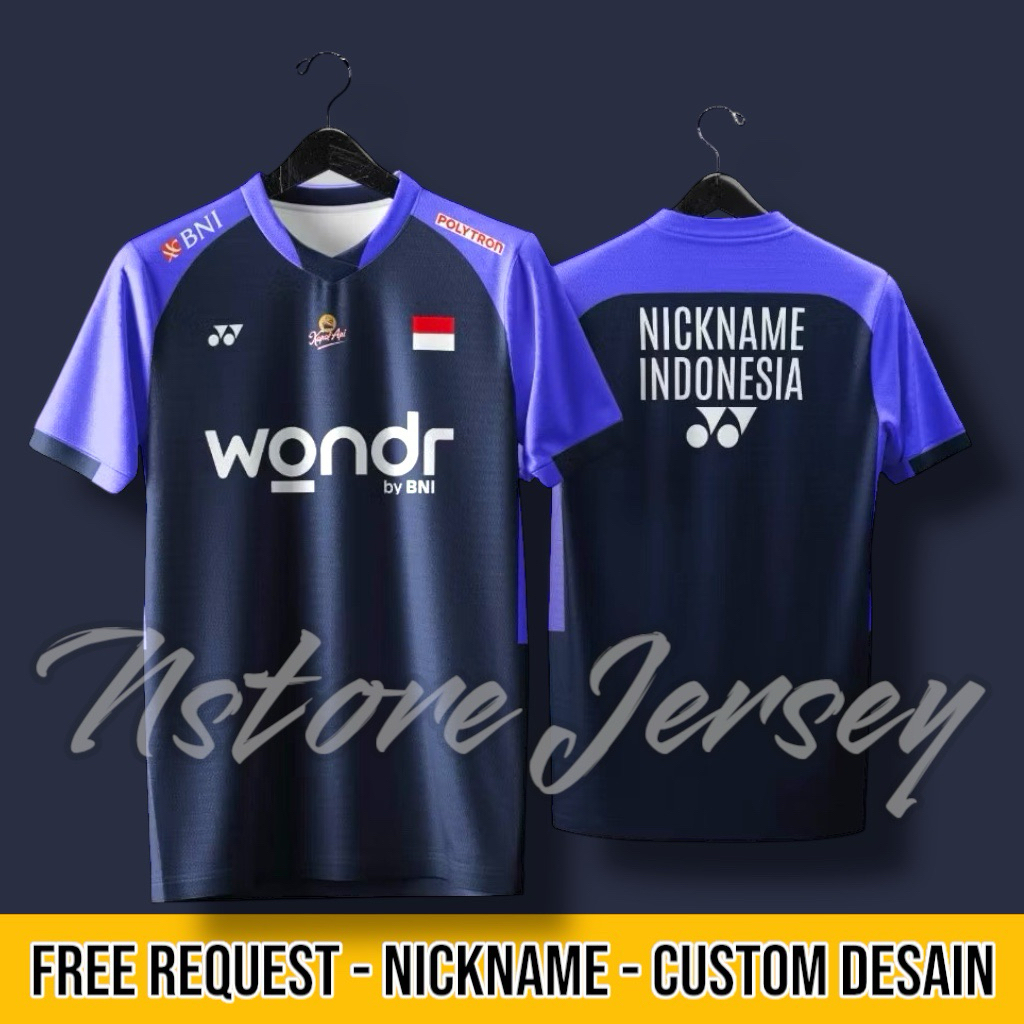 Jual JERSEY BADMINTON INDONESIA TERBARU 2025 FREE NAMSET | Shopee Indonesia