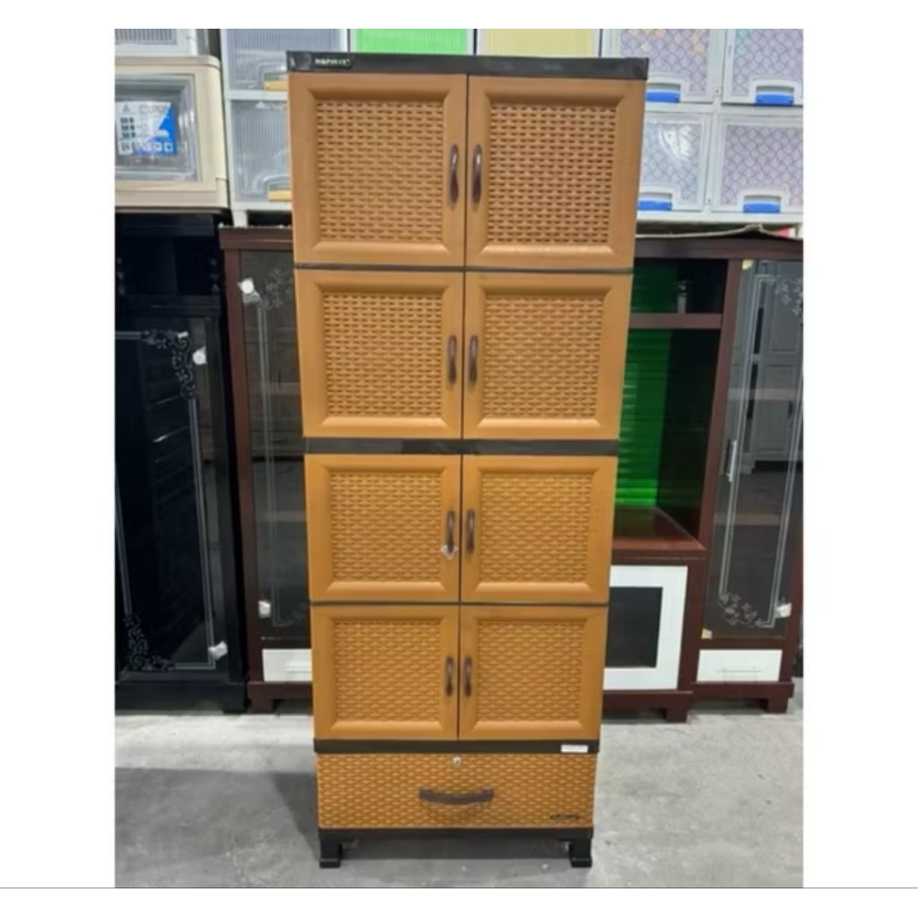 Jual Napolly Cabinet Rotan Sintetis CRS-MU 48D/Lemari Plastik 4 Susun 1 ...