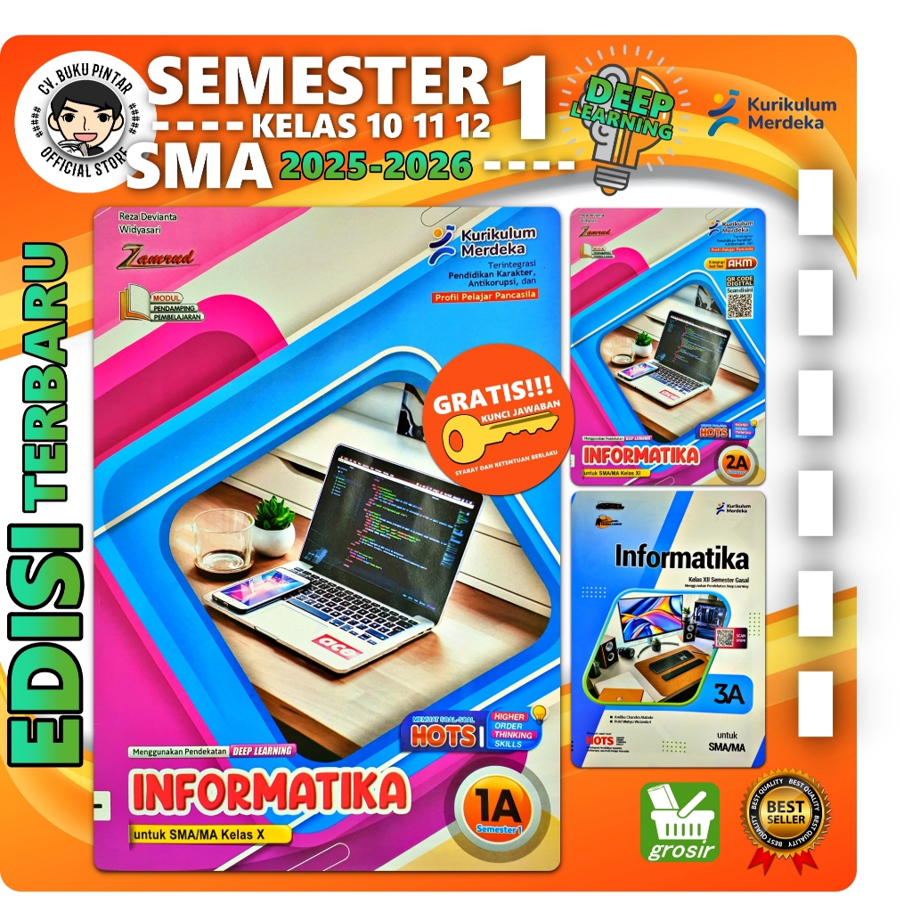 Jual LKS INFORMATIKA KURIKULUM MERDEKA SMA KELAS 10 11 12 SEMESTER 1 2025-2026 Deep Learning ...