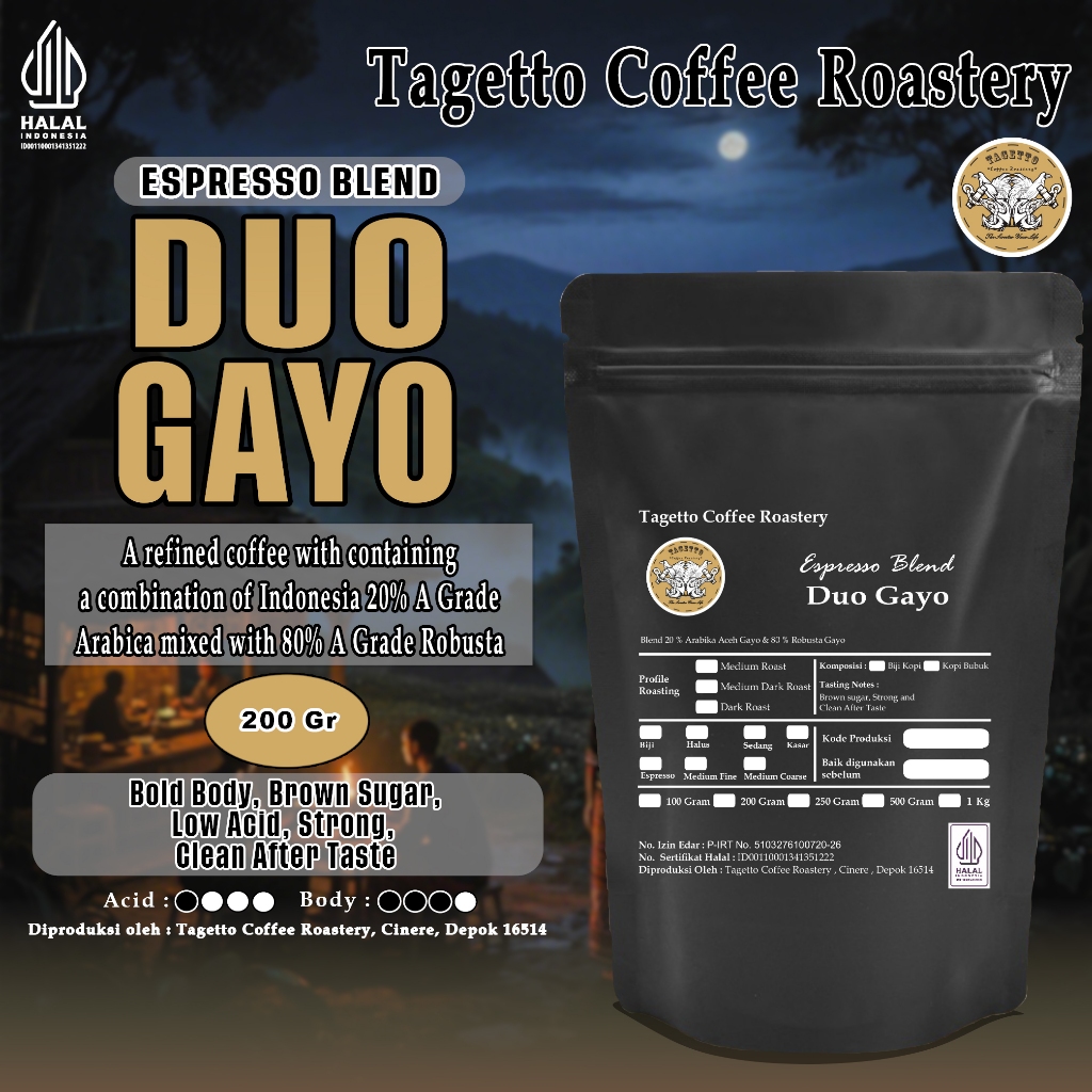 Jual BIJI KOPI ESPRESSO DUO GAYO 200GR | ARABIKA ROBUSTA BLEND | BEAN ...
