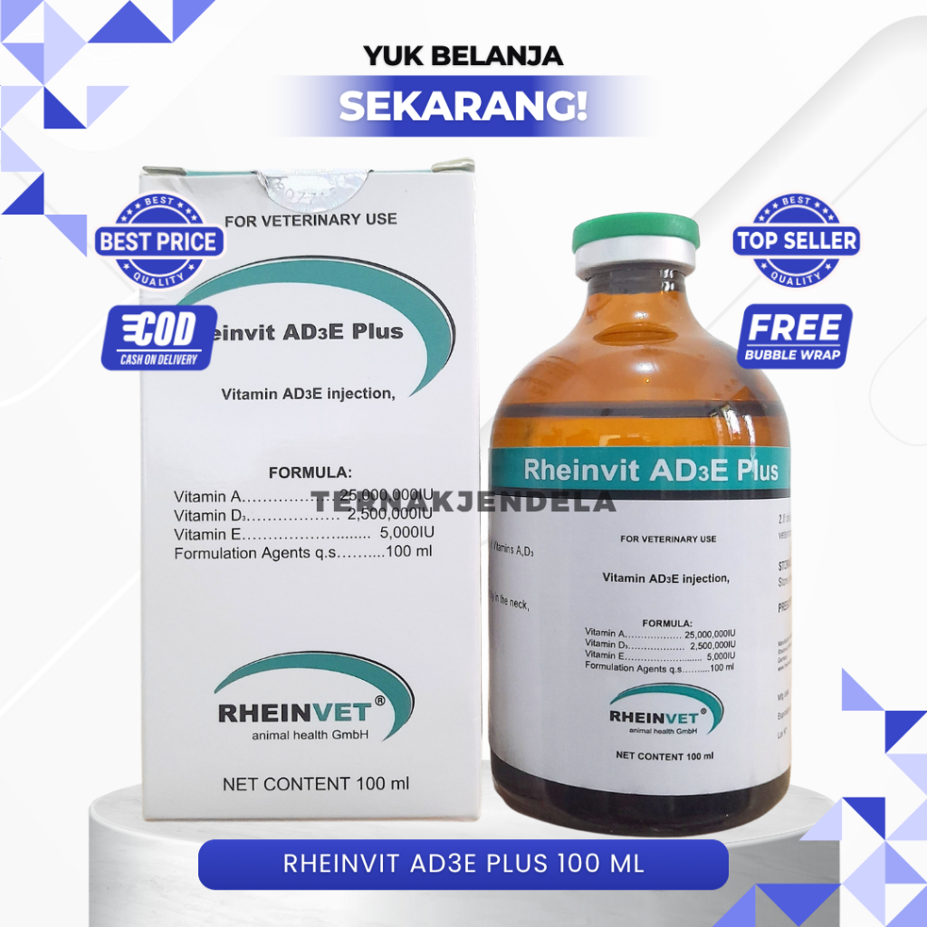 Jual RHEINVIT AD3E PLUS 100 ML - mirip VITOL - Multivitamin Meningkatkan Produktivitas ...