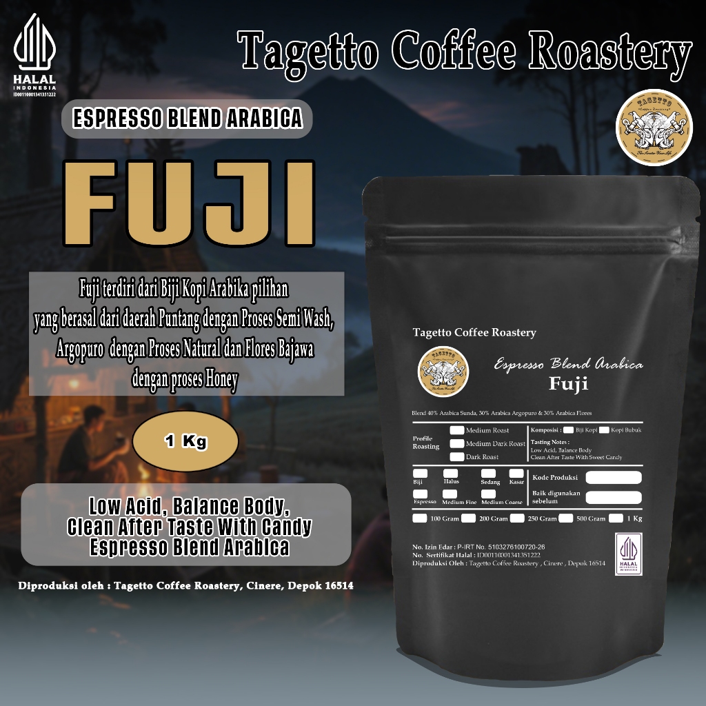 Jual BIJI KOPI ESPRESSO ARABIKA FUJI 1KG 100% FULL ARABICA | BEAN ...