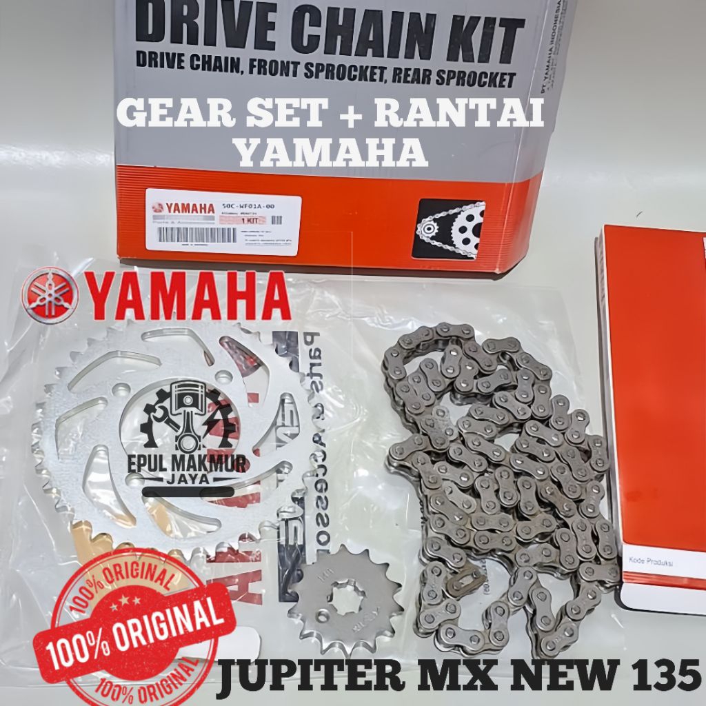 Jual GEAR SET + RANTAI YAMAHA 5OC JUPITER MX NEW 135, MX OLD DIJAMIN ...