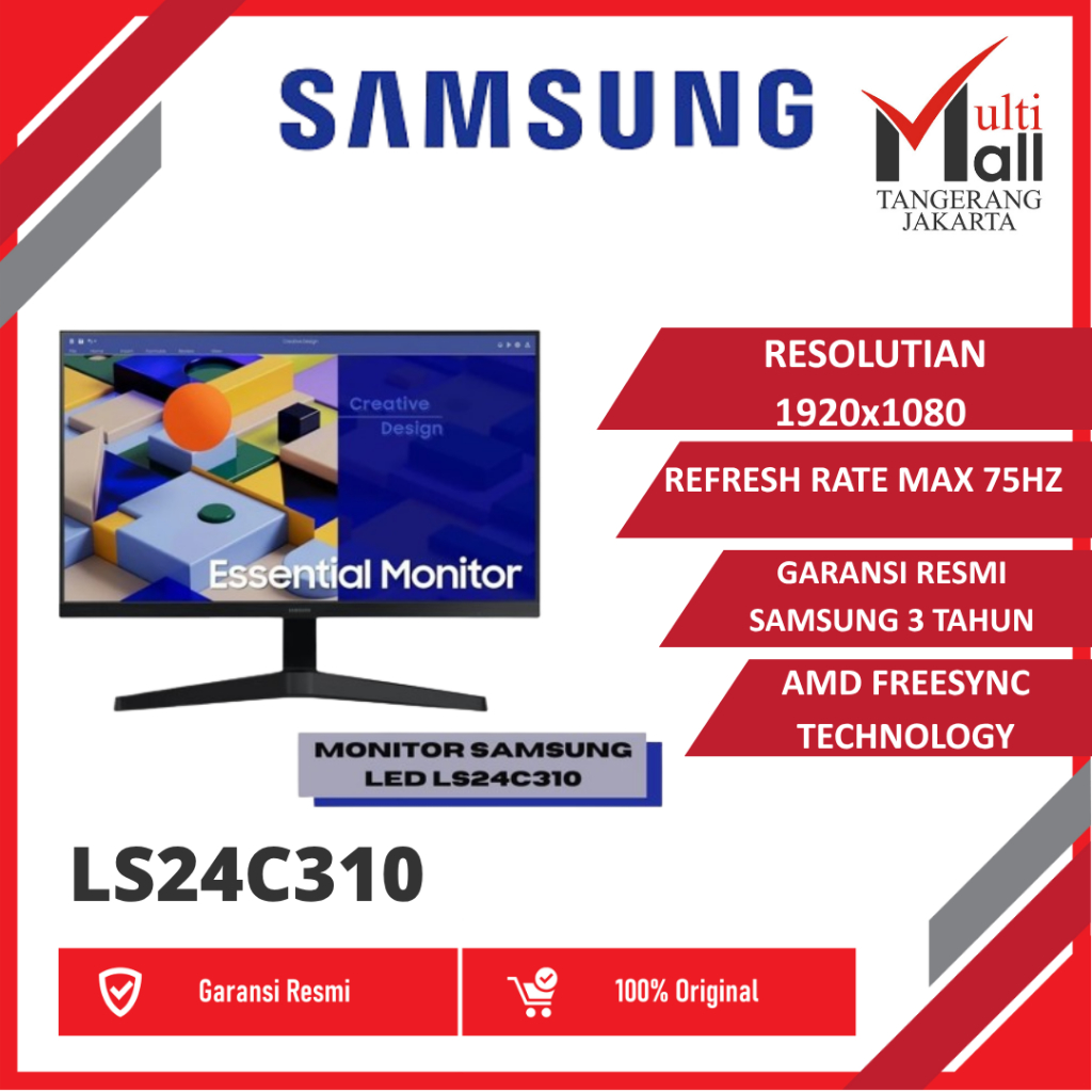 Jual MONITOR SAMSUNG LED LS24C310 FULL HD 24" INCH | Shopee Indonesia