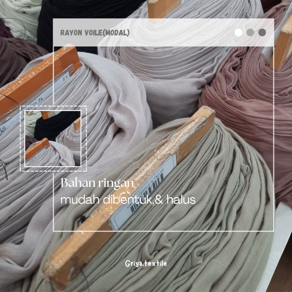 Jual KAIN RAYON VOILE/RAYON MODAL/ PASHMINA VISCOSE/ harga 0,5 m ...