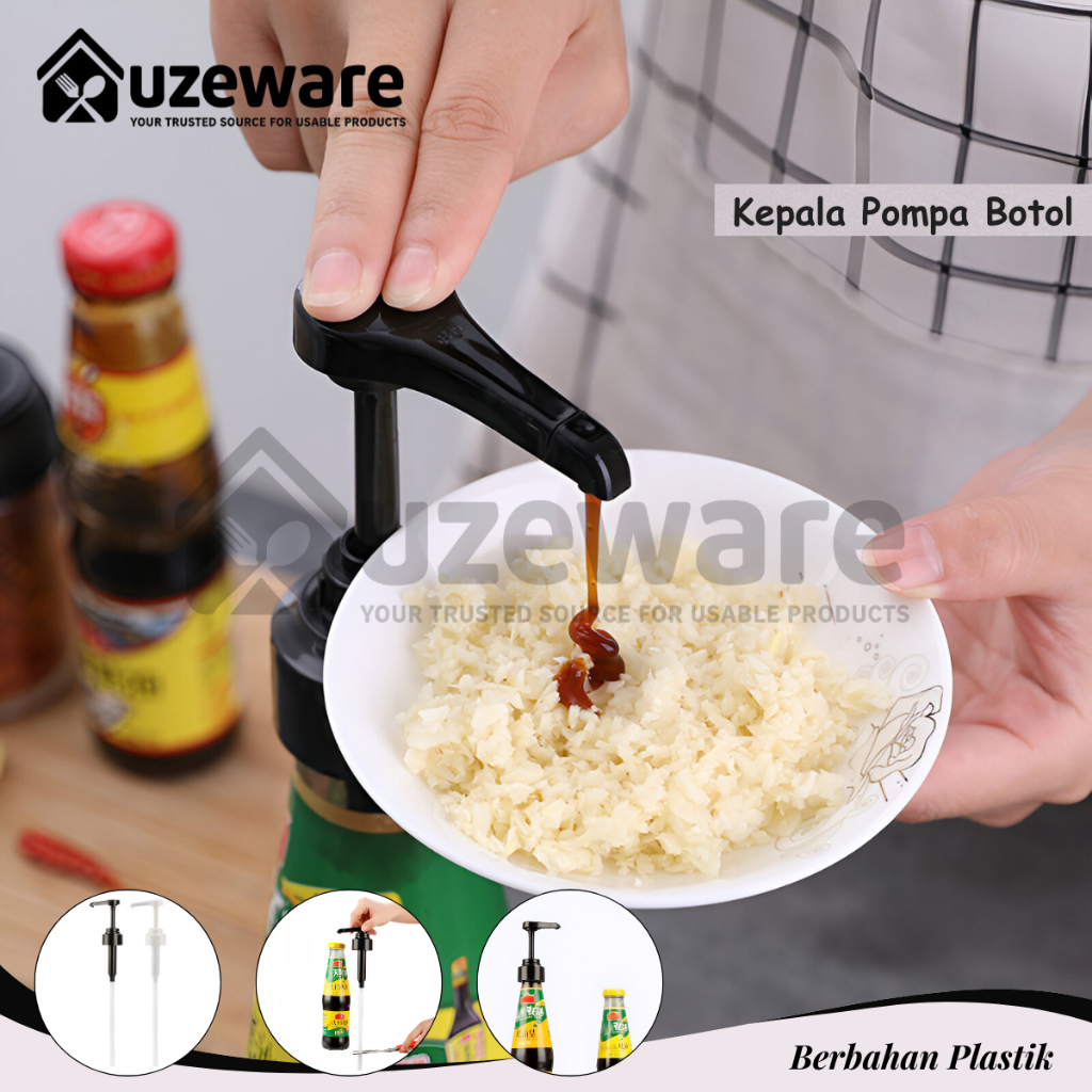 Jual Uzeware Head Pump Botol Sirup & Saus | Pompa Tekan Kepala Botol ...