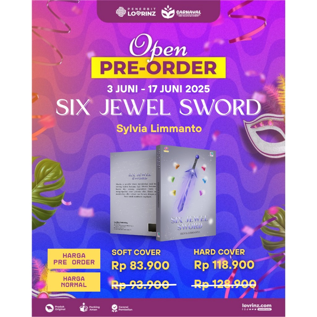 Jual Buku Novel Original Six Jewel Sword oleh Sylvia Limmanto - Penerbit LovRinz | Shopee Indonesia