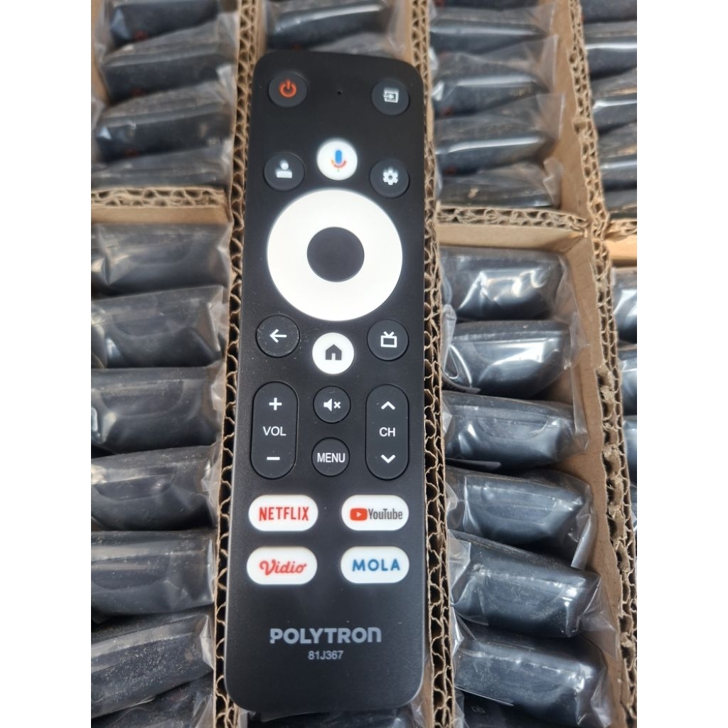 Jual REMOTE CONTROL LED TV POLYTRON REMOTE ANDROID TV SERI 81J367 ...