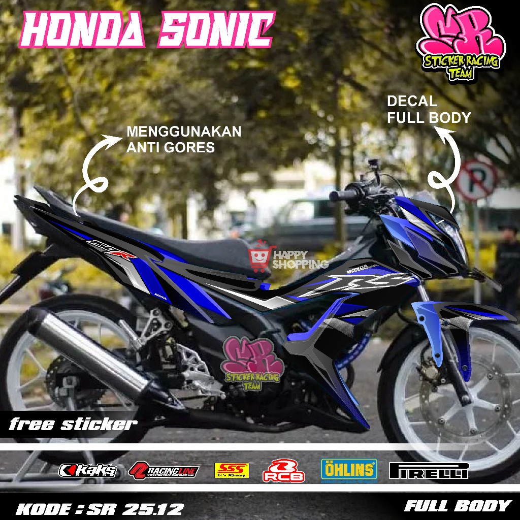 Jual COD Decal Sticker Full Body Honda Sonic 150r Sticker Full Body ...