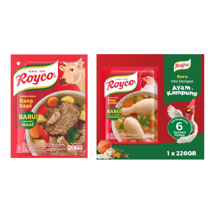 Jual Royco AYAM / SAPI 220gr Kaldu Penyedap Makanan | Shopee Indonesia